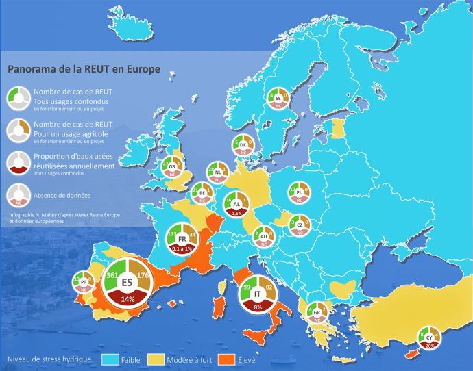 Cartes - La réutilisation des eaux usées traitées en Europe et en ...